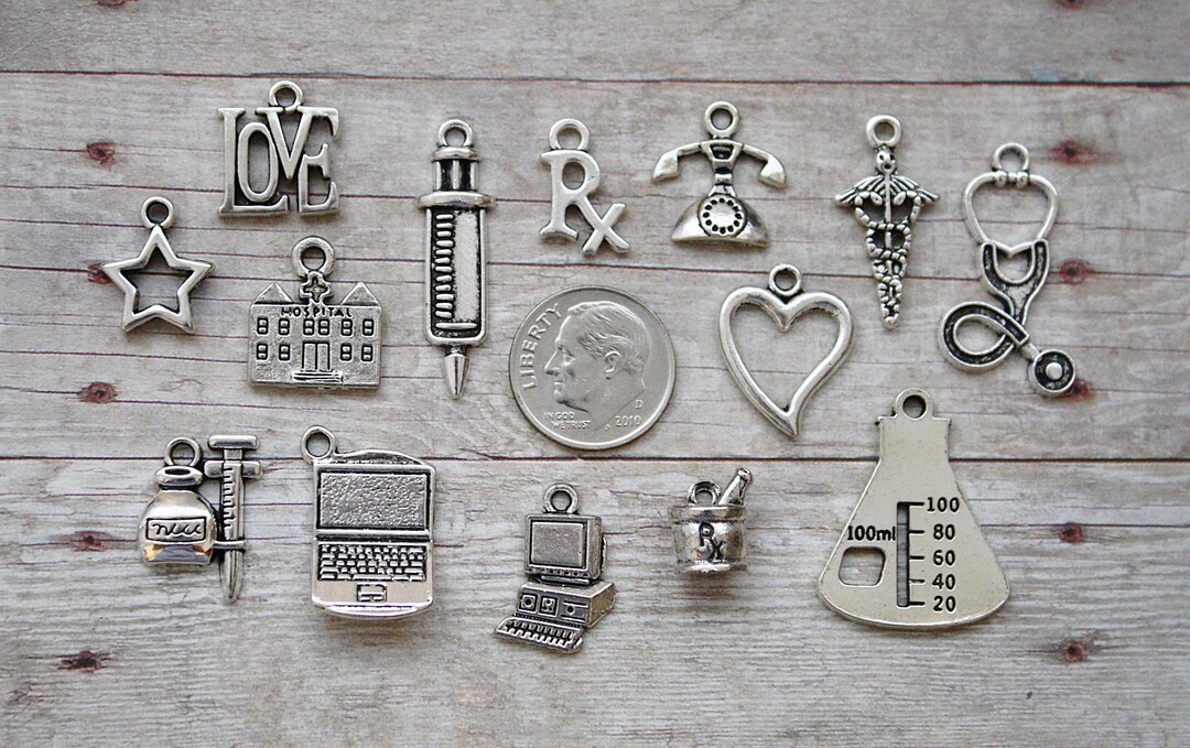 14pc or 5pc Pharmacist / Pharmacy Charm Set Lot Collection/jewelry ...