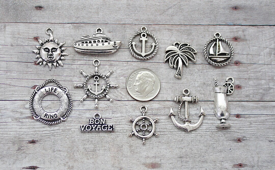 11pc or 5pc Cruise /travel / Vacation Charm Set Lot Collection /jewelry ...