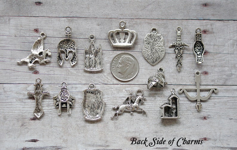 14pc or 5pc Medieval / Knight Charm Set Lot Collection / | Etsy