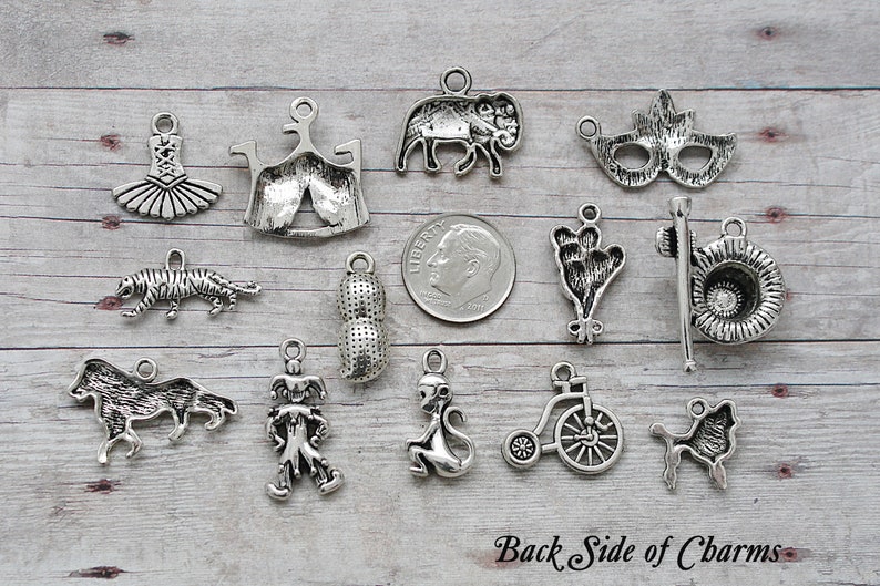 13pc or 5pc Circus Charm Set Lot Collection / Jewelry Crafts | Etsy