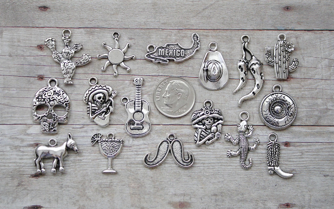 16pc or 5pc Mexico / Mexican Charm Set Lot Collection / Jewelry ...