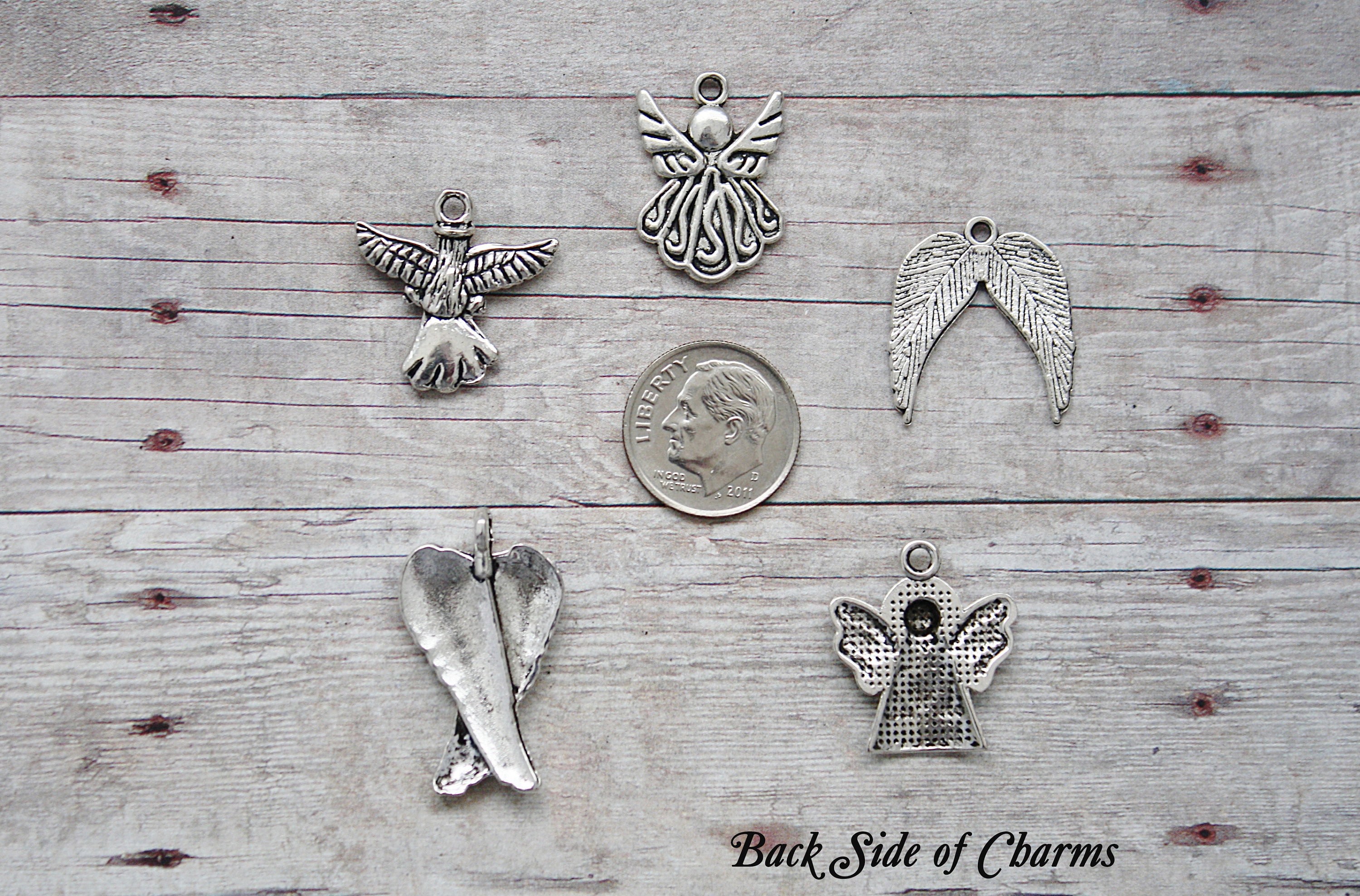 16pc or 5pc Angels & Angel Wings Charm Set Lot Collection /jewelry ...