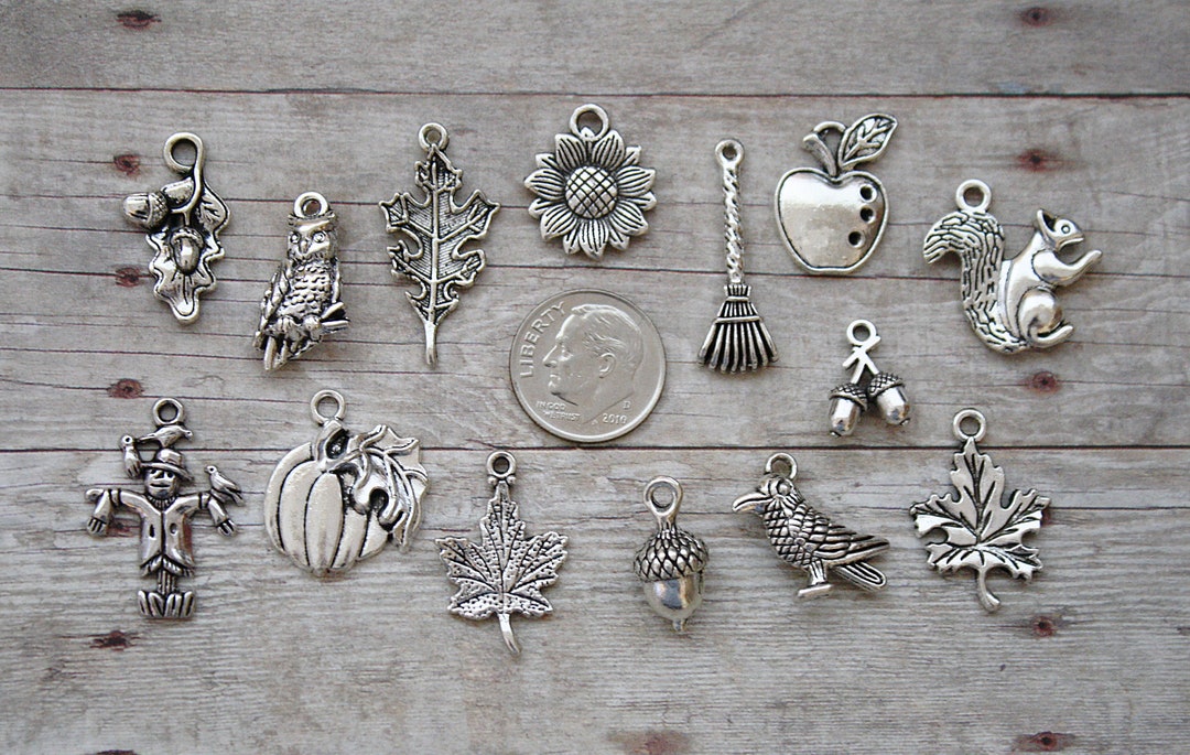 14pc or 5pc Fall Season Charm Set Lot Collection /jewelry, Scrapbooking ...