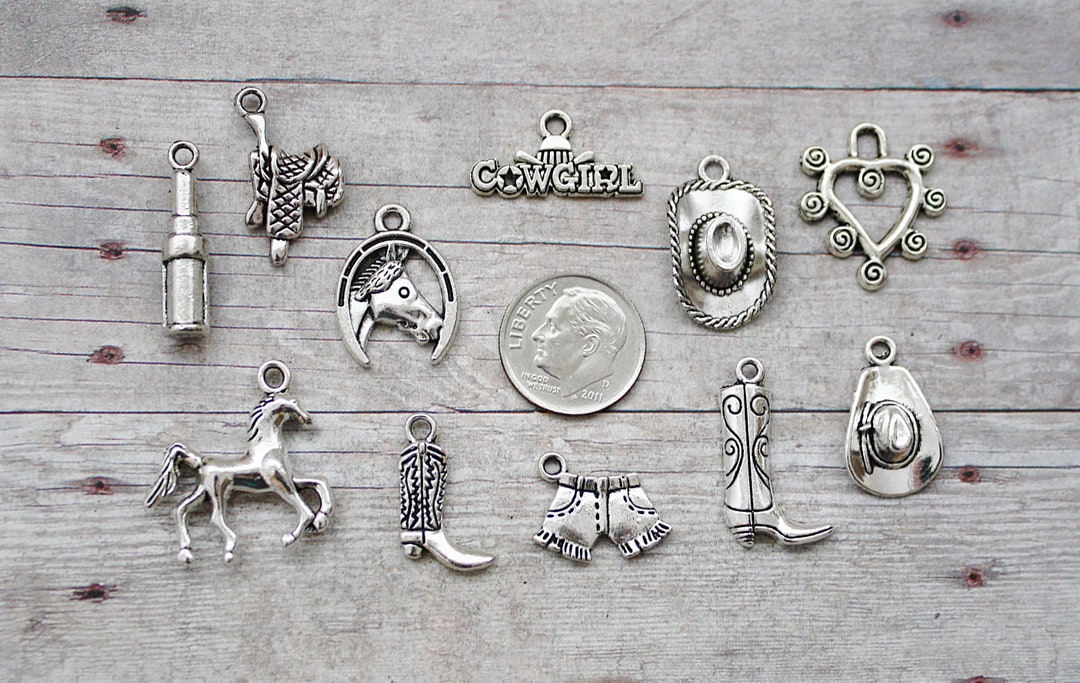 11pc or 5pc Cowgirl Country Western Charm Set Lot Collection/jewelry ...