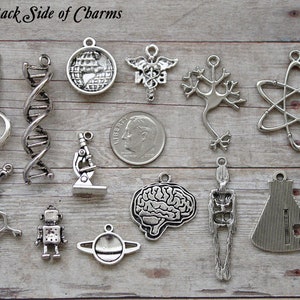 13pc or 5pc Scientist / Science Charm Set Lot Collection /jewelry ...