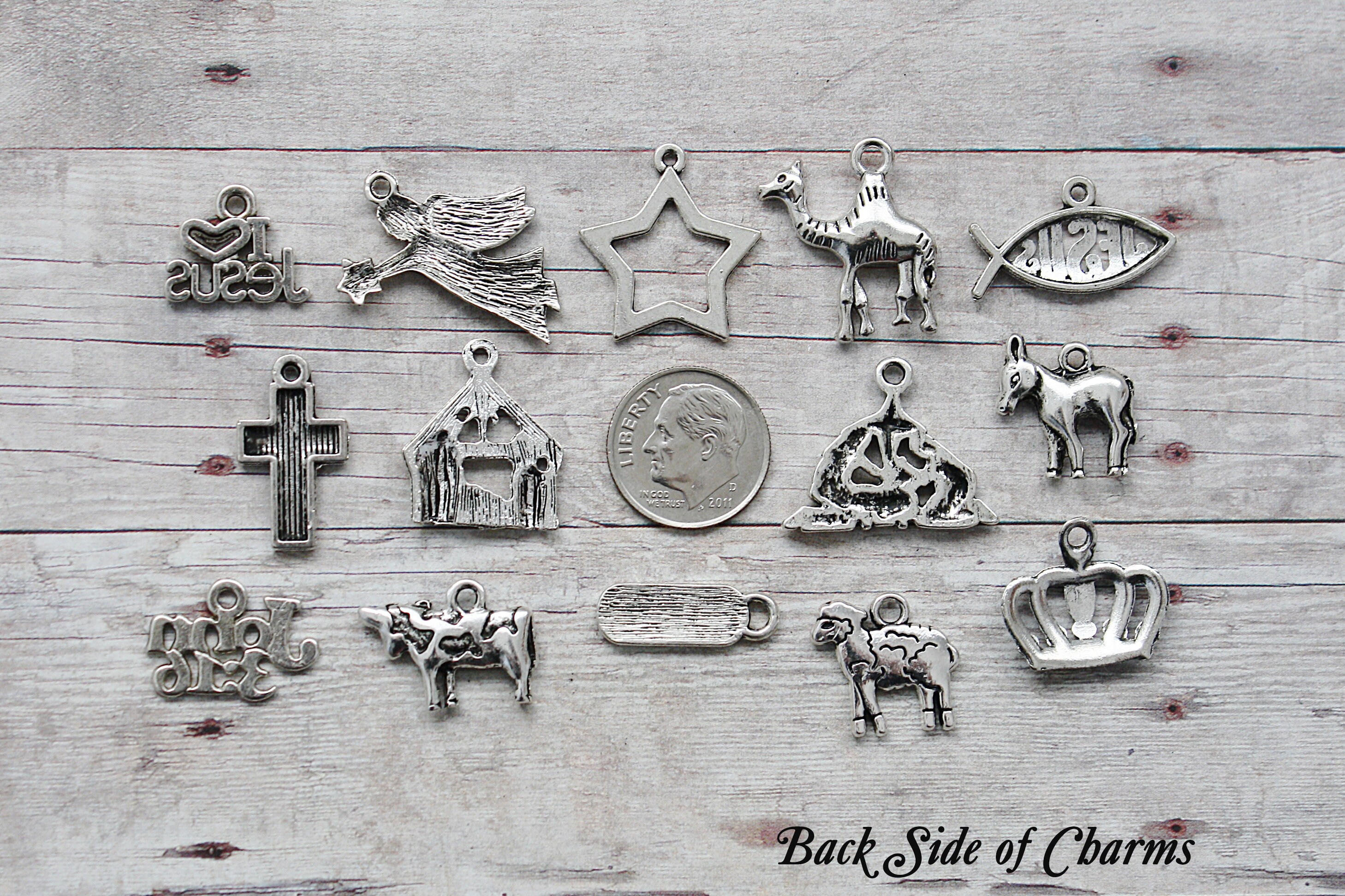 14pc or 5pc Nativity / Christmas Charm Set Lot Collection /jewelry ...