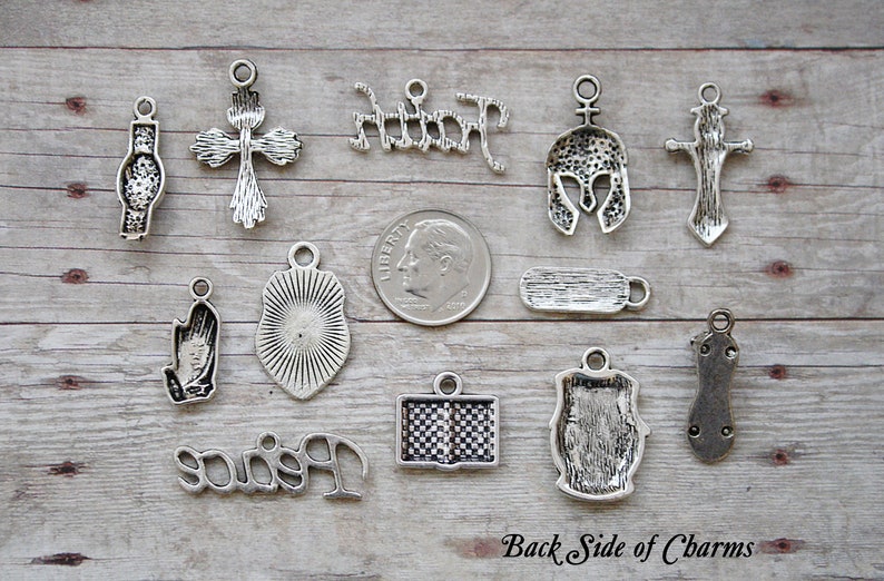 12pc or 5pc Armor of God Charm Set Lot Collection / | Etsy