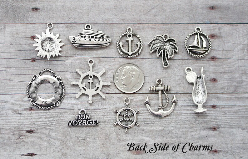 11pc or 5pc Cruise /travel / Vacation Charm Set Lot Collection - Etsy