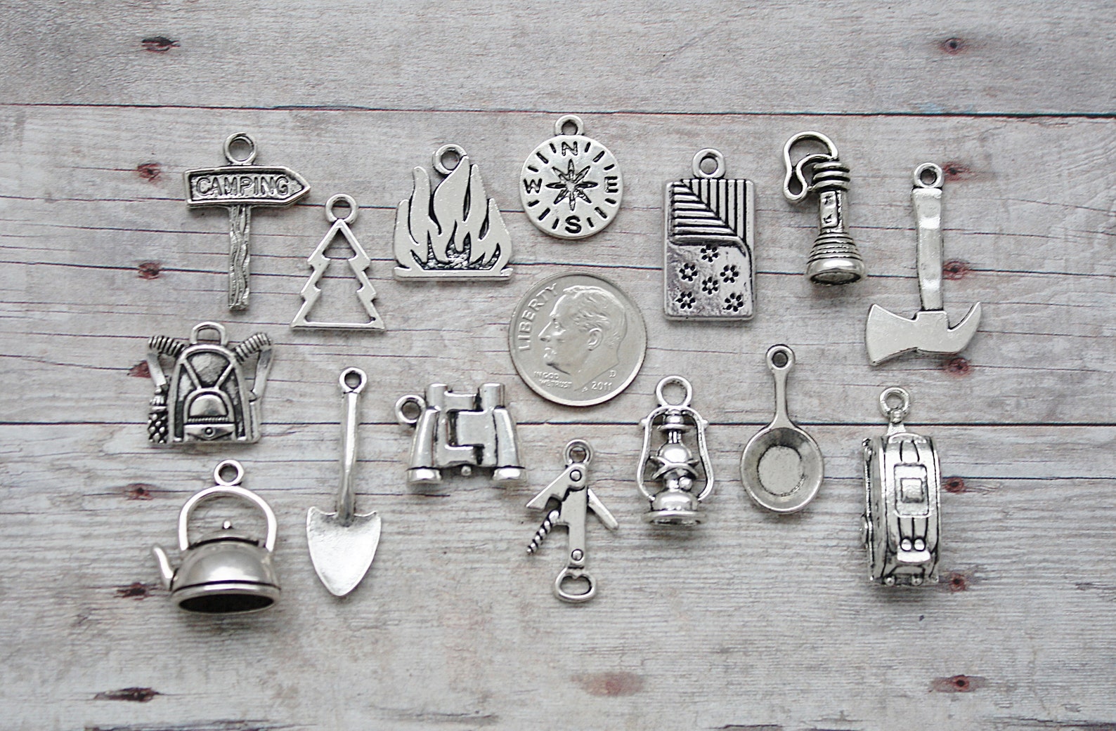 15pc or 5pc Camping Charm Set Lot Collection / Jewelry - Etsy