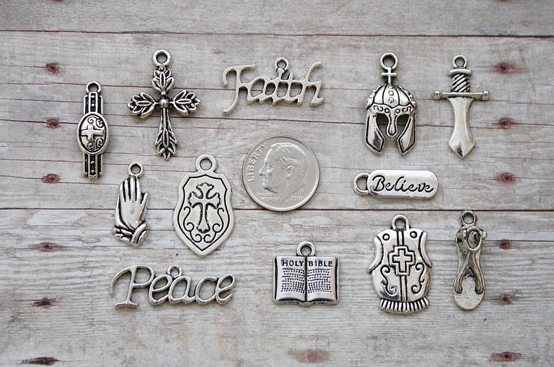 12pc or 5pc Armor of God Charm Set Lot Collection / Jewelry,scrapbook ...