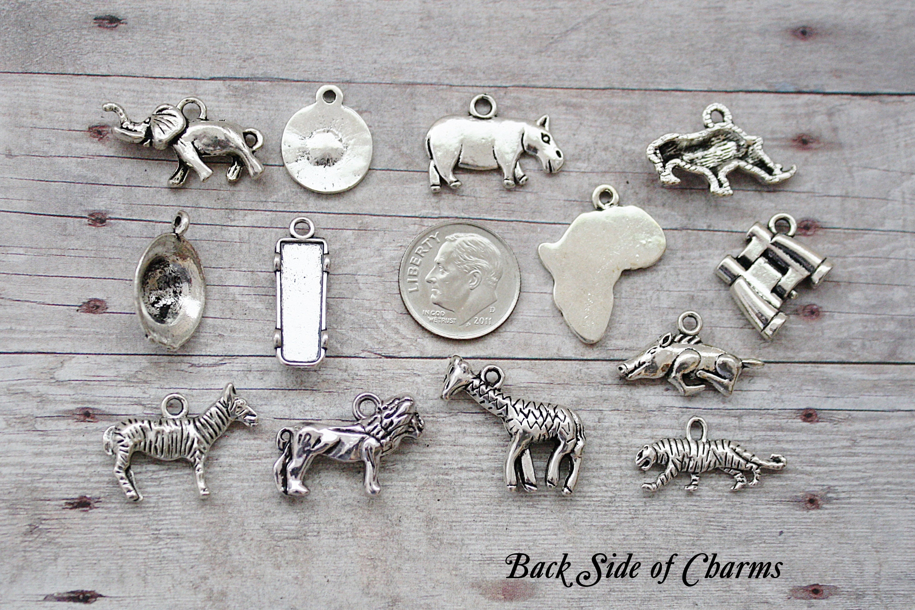 13pc or 5pc African Safari Charm Set Lot Collection / Jewelry ...