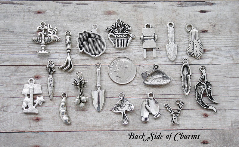 18pc or 5pc Vegetable Gardening Charm Set Lot Collection / Choose ...