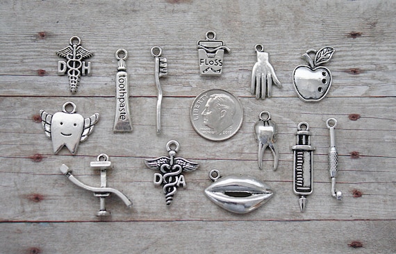 13pc or 5pc Dentist / Dental Charm Set Lot Collection / - Etsy
