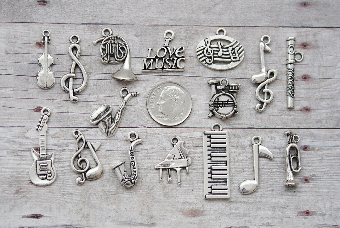 16pc or 5pc Music/i Love Music Charm Set Lot Collection /jewelry ...