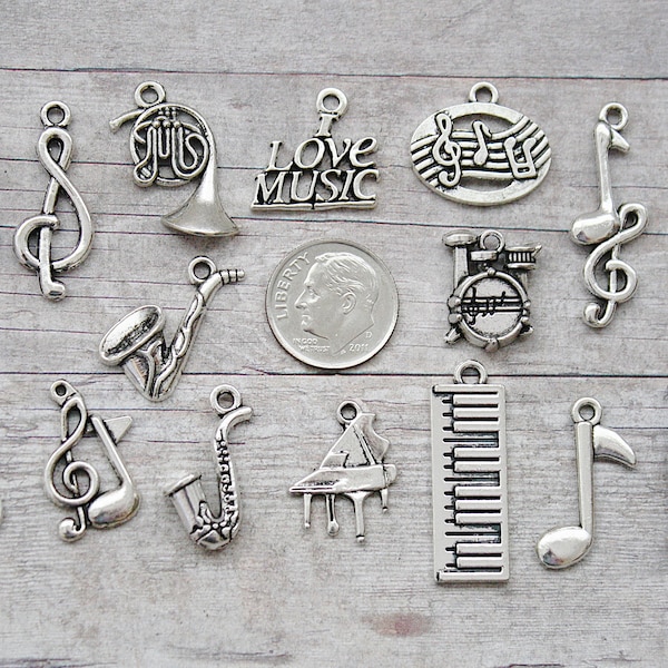 Music Charm Necklace - Etsy