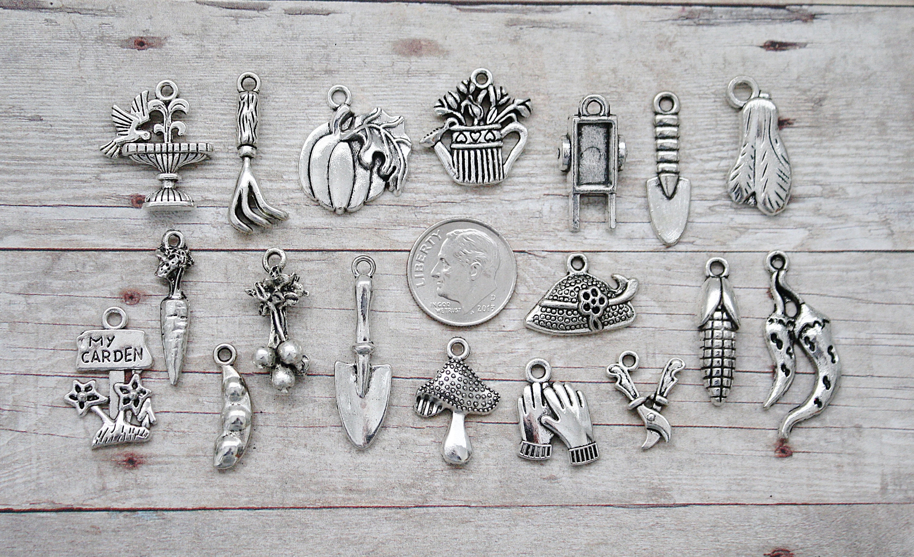18pc or 5pc Vegetable Gardening Charm Set Lot Collection | Etsy