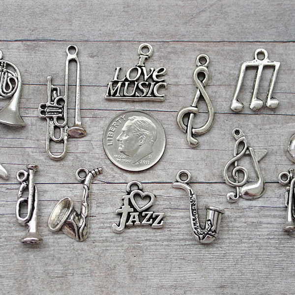 Music Charm Necklace - Etsy