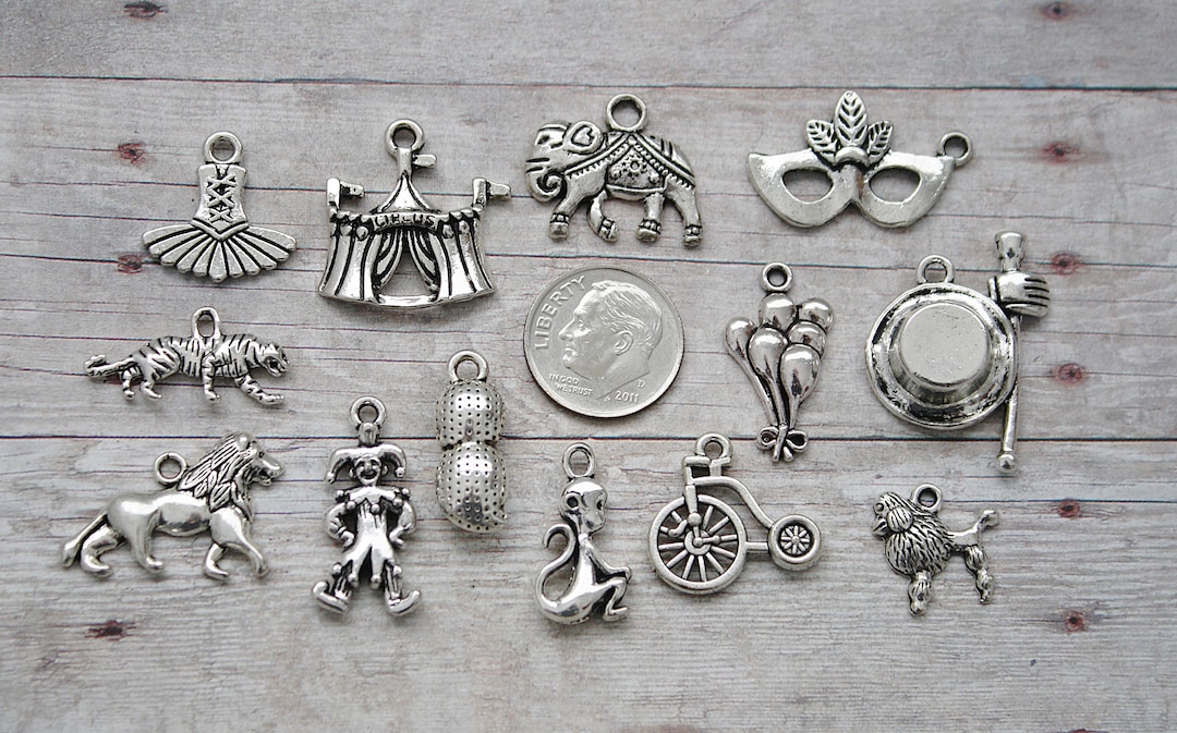 13pc or 5pc Circus Charm Set Lot Collection / Jewelry, Crafts ...