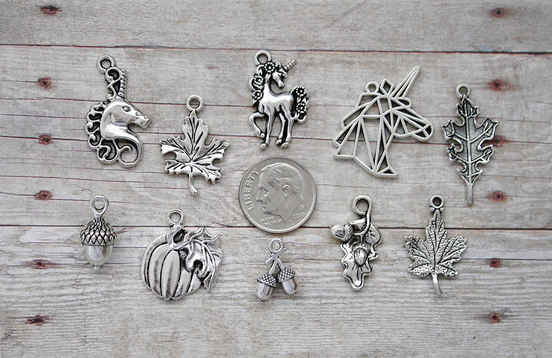 10pc or 5pc Fall Unicorn Charm Set Lot Collection / Jewelry ...