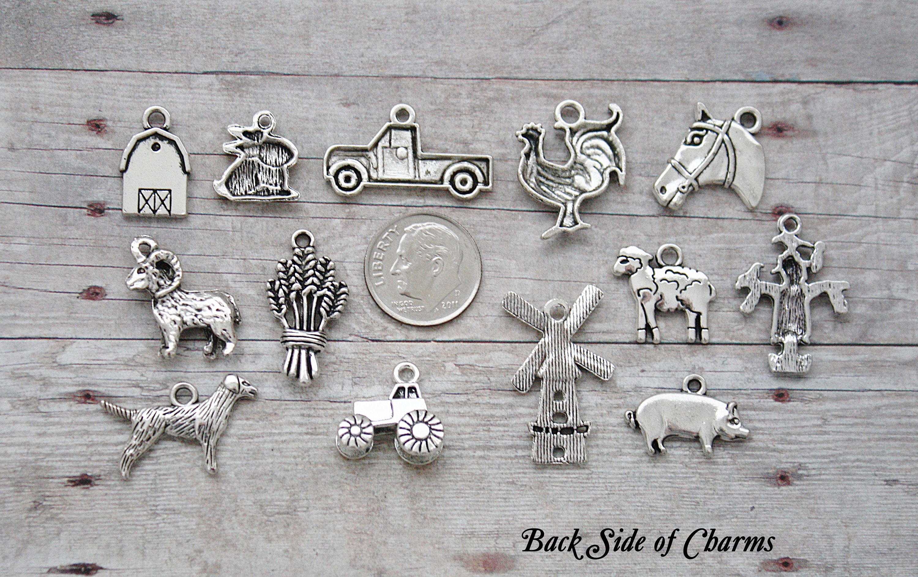 13pc or 5pc Farm / Ranch Charm Set Lot Collection / Jewelry | Etsy