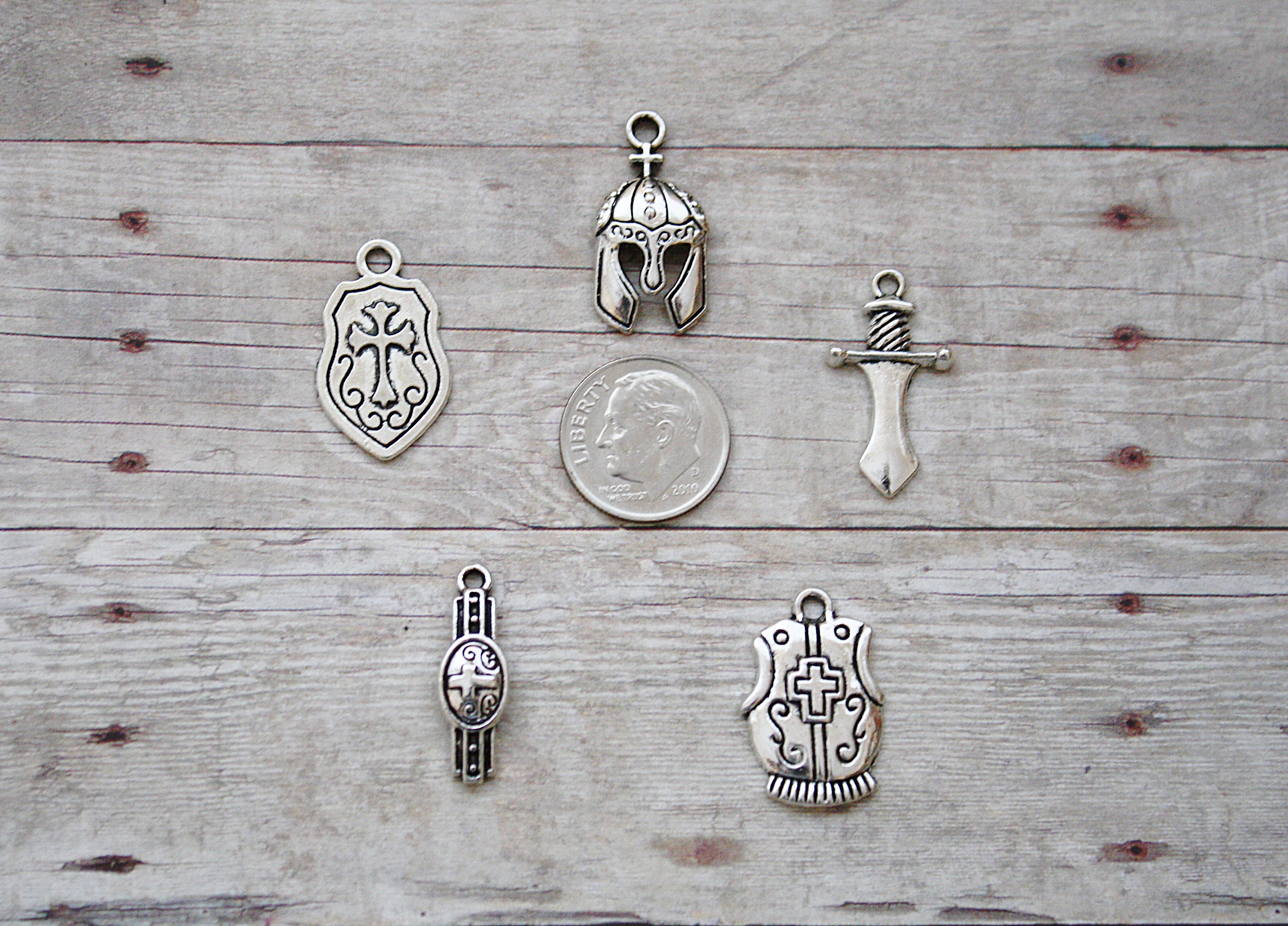 12pc or 5pc Armor of God Charm Set Lot Collection / - Etsy