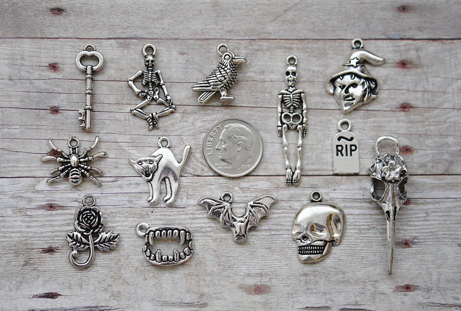 13pc or 5pc Gothic / Goth Charm Set Lot Collection / - Etsy