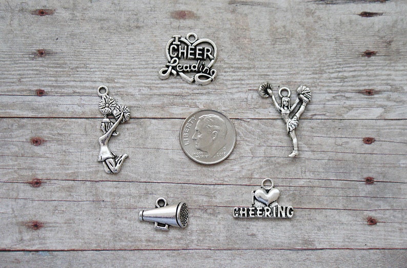 12pc or 5pc Cheerleader Charm Set Lot Collection / Jewelry ...
