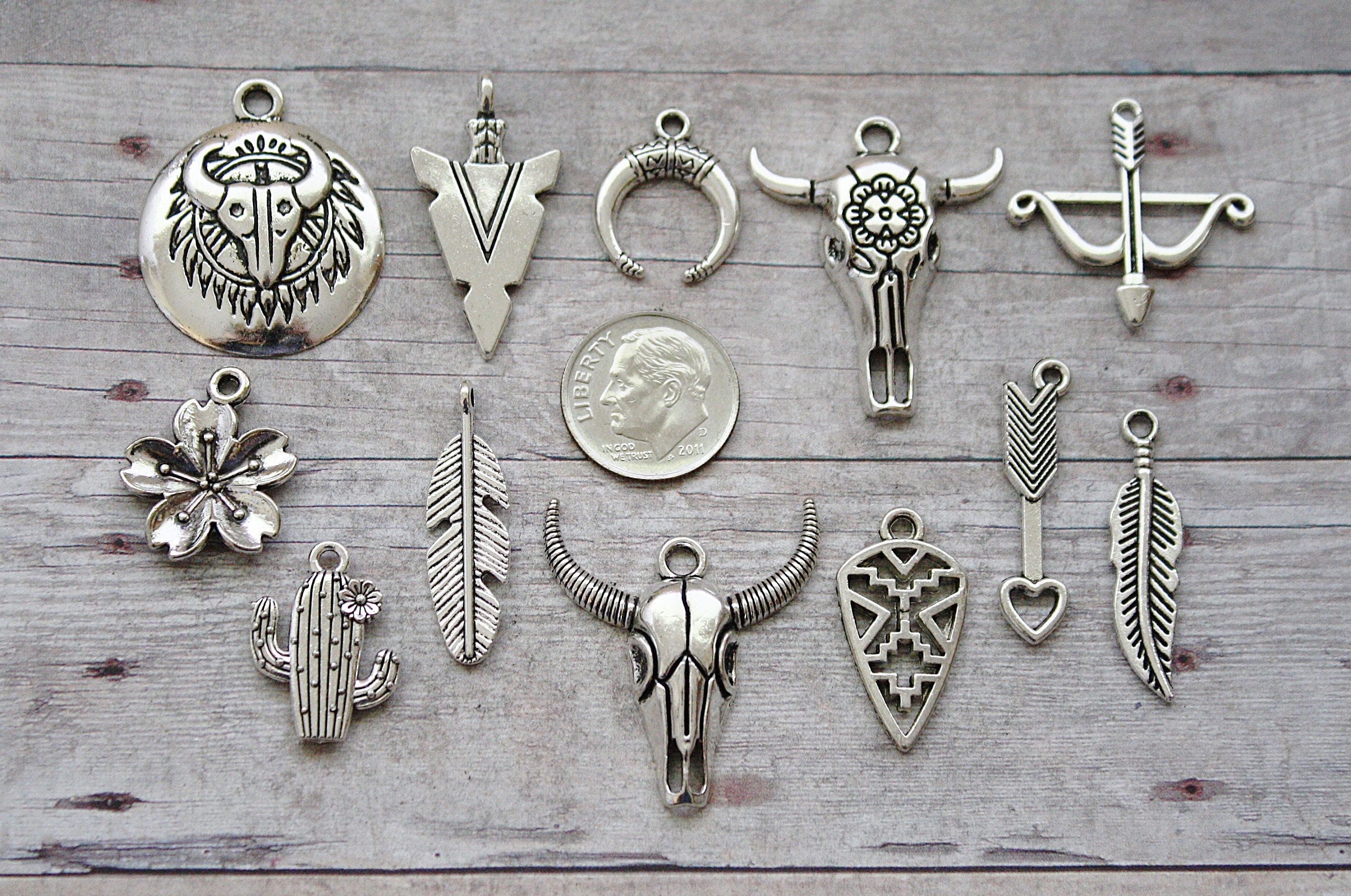 12pc or 5pc Bohemian / Boho Charm Set Lot Collection / Jewelry ...