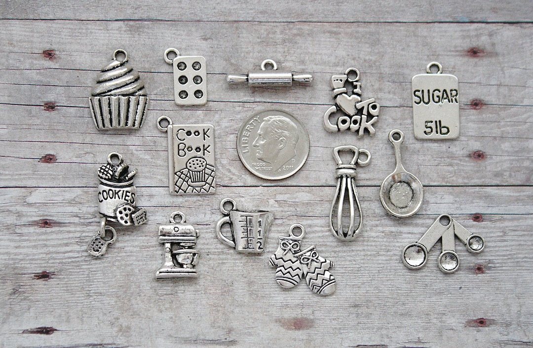 13pc or 5pc Baking / Cooking Charm Set Lot Collection / Jewelry ...