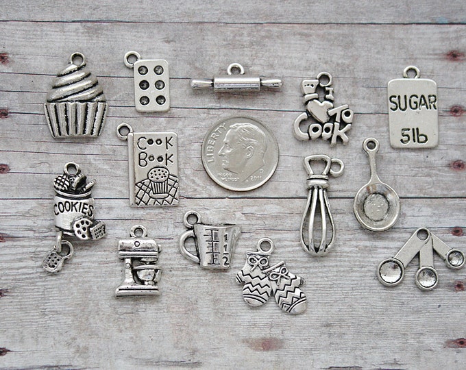 13pc or 5pc Baking / Cooking Charm Set Lot Collection / - Etsy