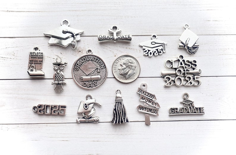 13pc or 5pc Graduation / Grad 2025 Charm Set Lot Collection / Choose ...