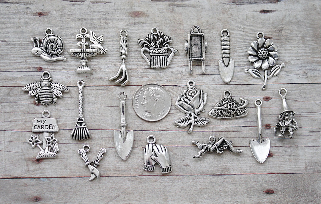 18pc or 5pc Gardening Charm Set Lot Collection / Scrapbooking, Crafts ...