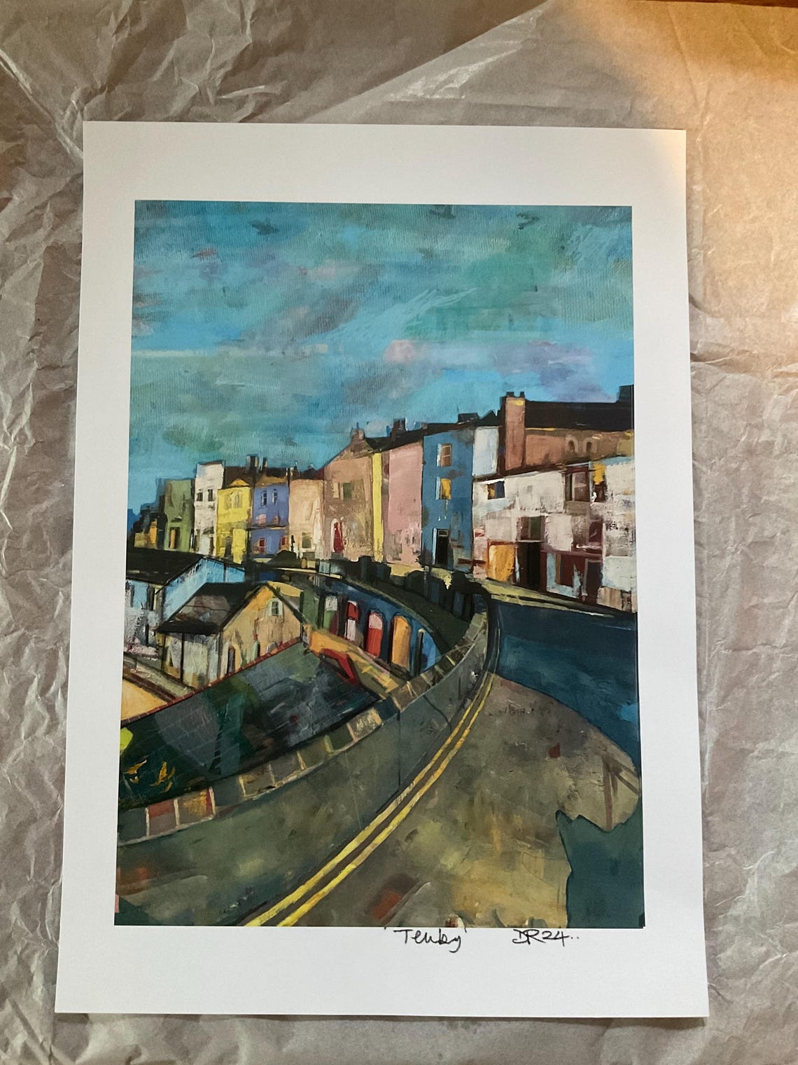 Art Print From Original Artwork of Tenby Harbour. This Contemporary ...