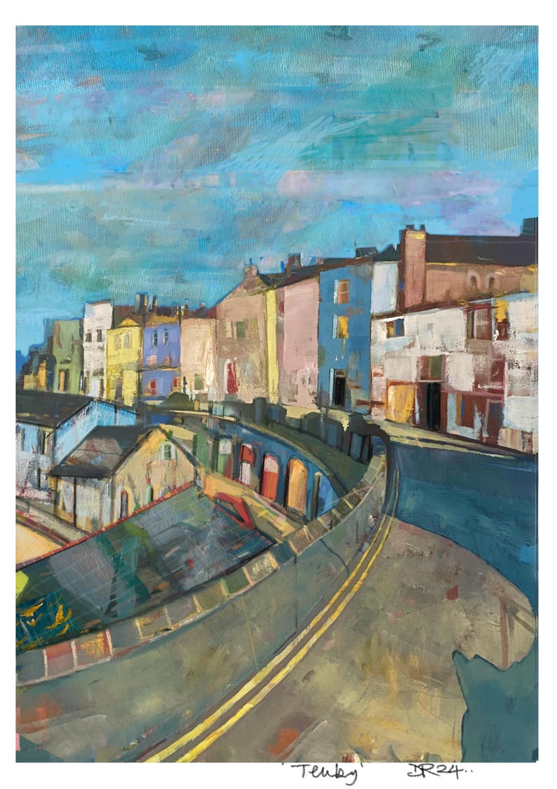Art Print From Original Artwork of Tenby Harbour. This Contemporary ...