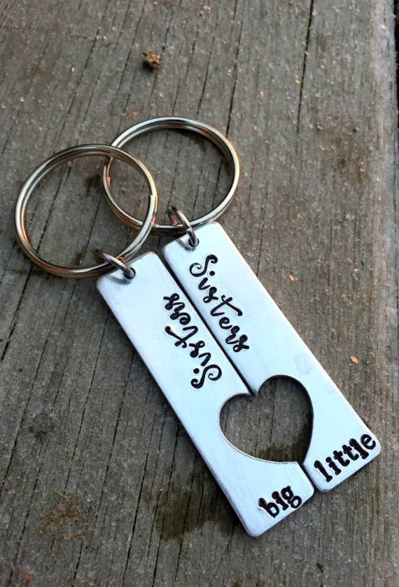 Sister Keychain for 2 Big Sister Little Sister Gifts Sister | Etsy