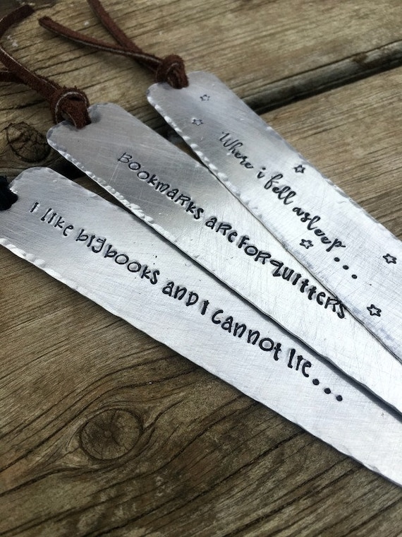 Hand Stamped Book Marks Gifts for Readers Custom Book | Etsy Singapore