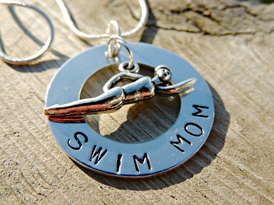 Necklace for Swimmer's Mom, Christmas Gift for Swim Mom, Personalized ...
