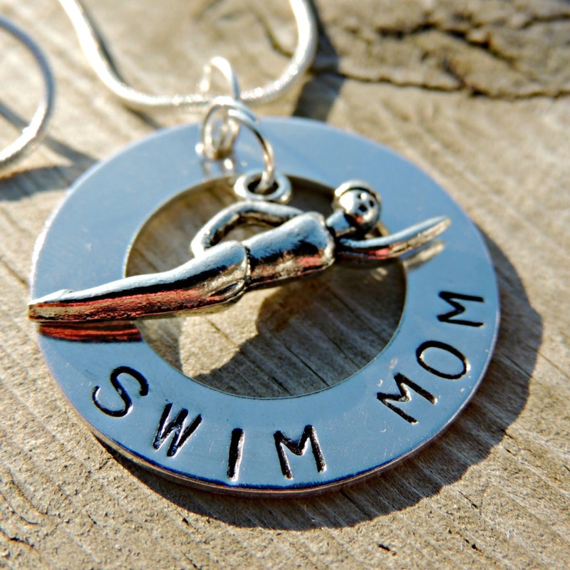 Swimmer Necklace - Etsy