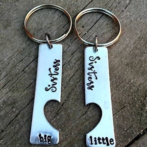 Sister Keychain for 2 Big Sister Little Sister Gifts Sister | Etsy