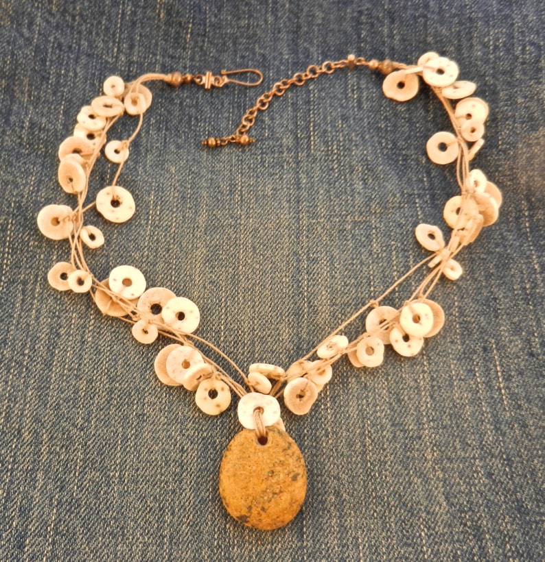 OOAK Boho Organic Hand Made River Stone Vintage Ostrich - Etsy