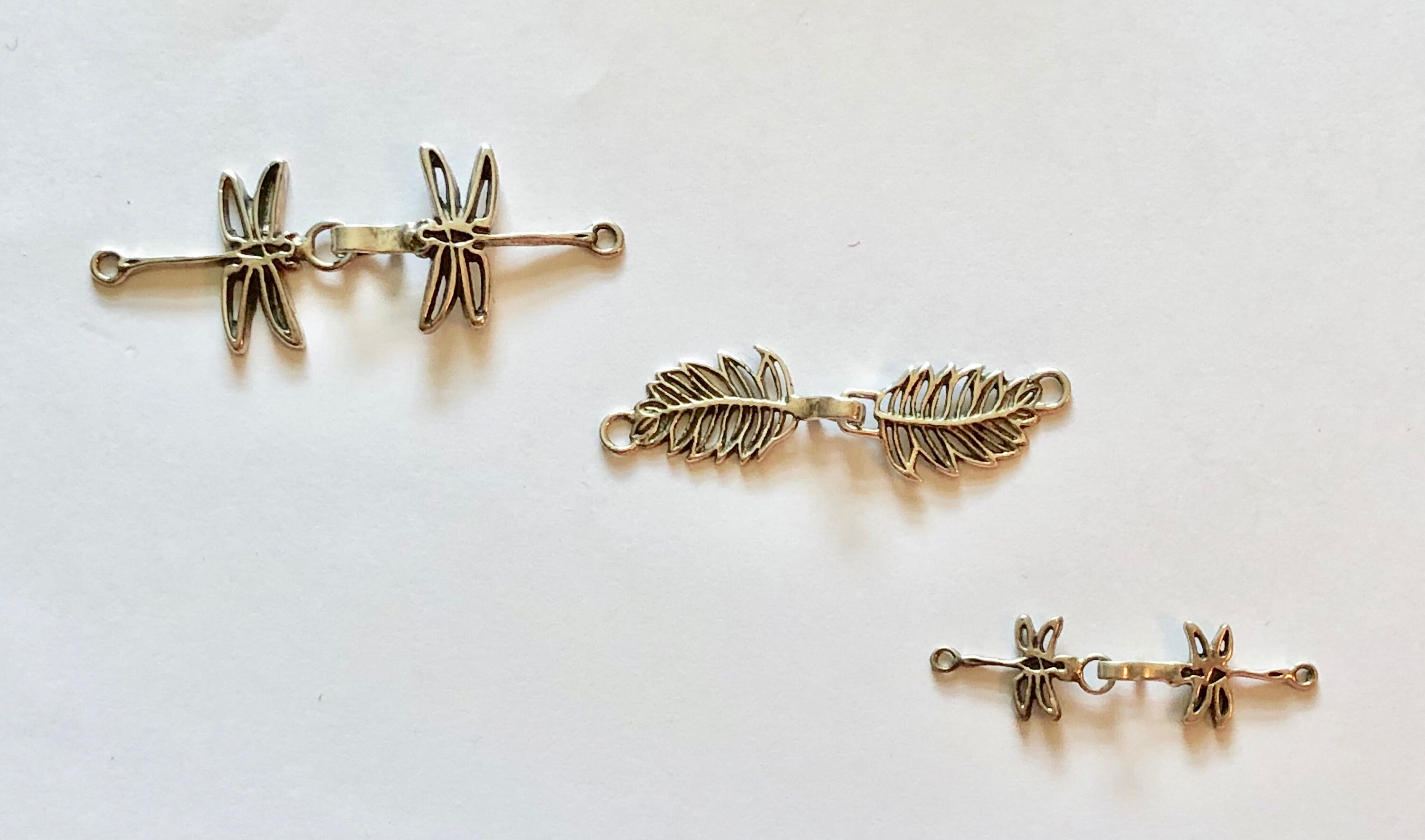 Stylized Solid Sterling Silver 2 Part Hook and Loop Clasps | Etsy