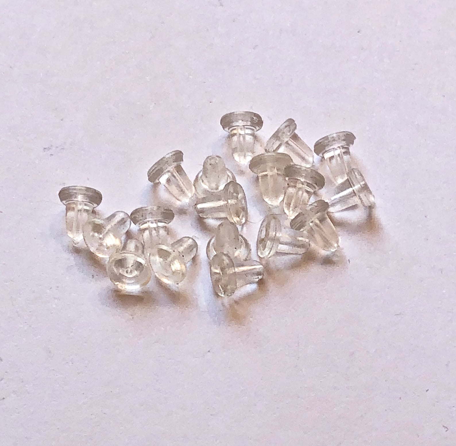 Clear Plastic Earring Backs in 18 Piece Lots for Studs & Wires - Etsy