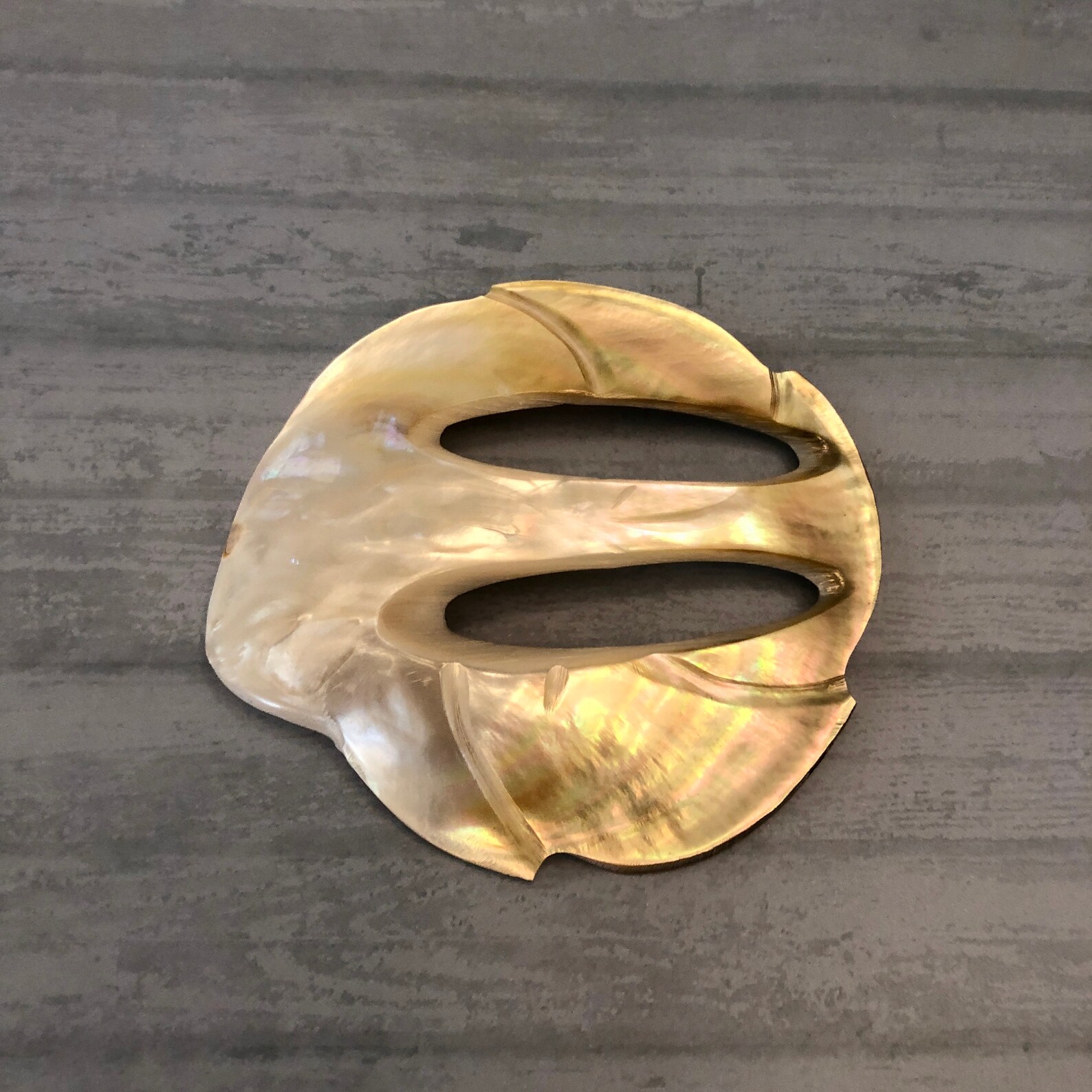 Vintage, Hand Cut, Iridescent, Mother of Pearl, Shell Buckle, Pendant ...