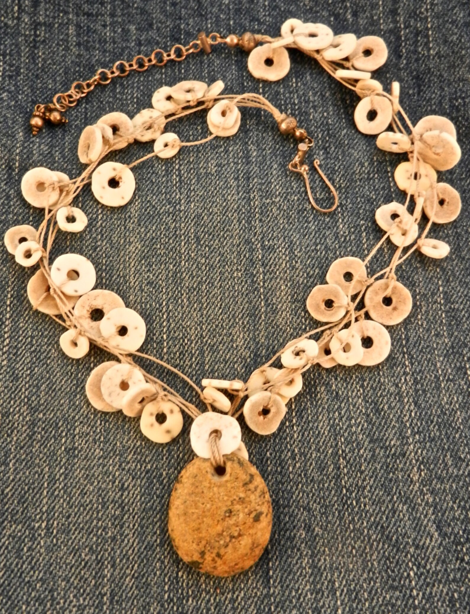 OOAK Boho Organic Hand Made River Stone Vintage Ostrich - Etsy