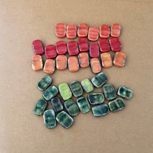 Keith Oconnor Handmade, Raku, Rectangle, Chicklet Beads in Your Choice ...