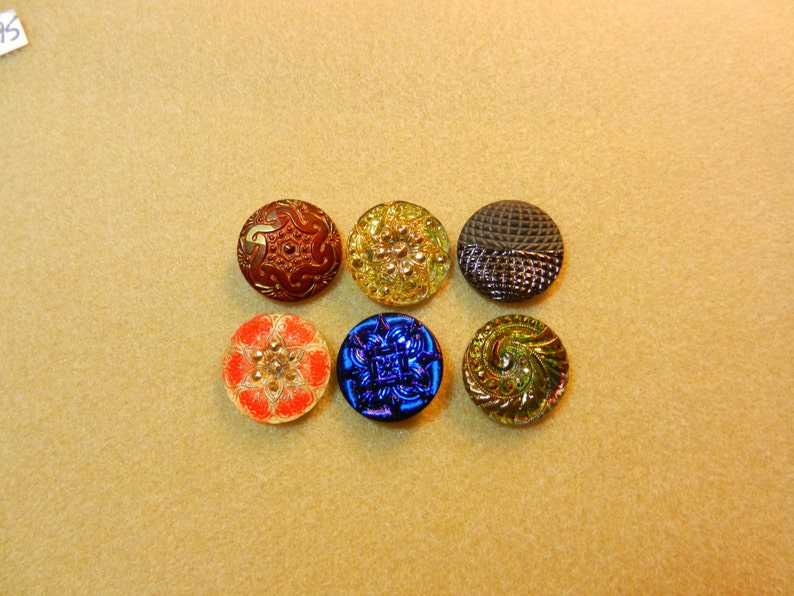 SALE Bohemian 27MM or 1.06 Round Domed Glass Buttons | Etsy