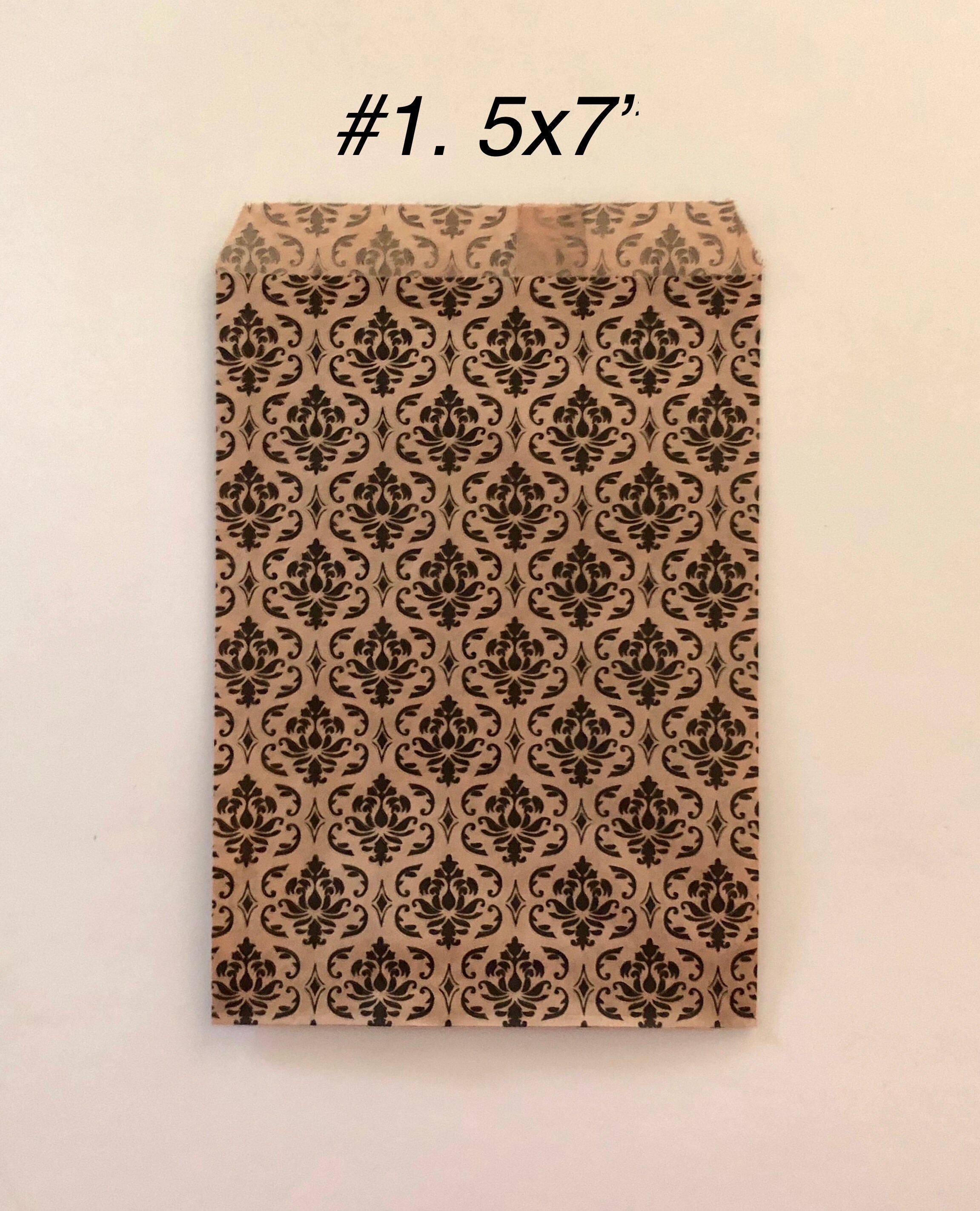 Assorted Lot of Black Damask Print Over Brown Kraft Paper and - Etsy