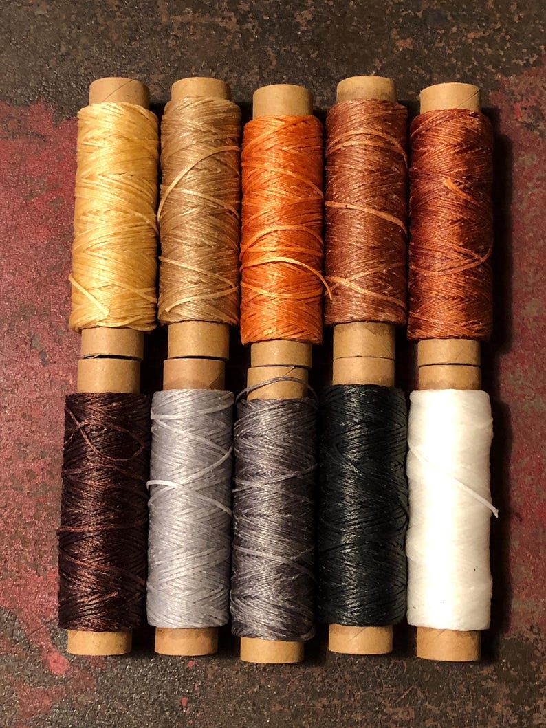 Synthetic Waxed Nylon 1mm Flat Cord on Spools in 8 Color Choices - Etsy
