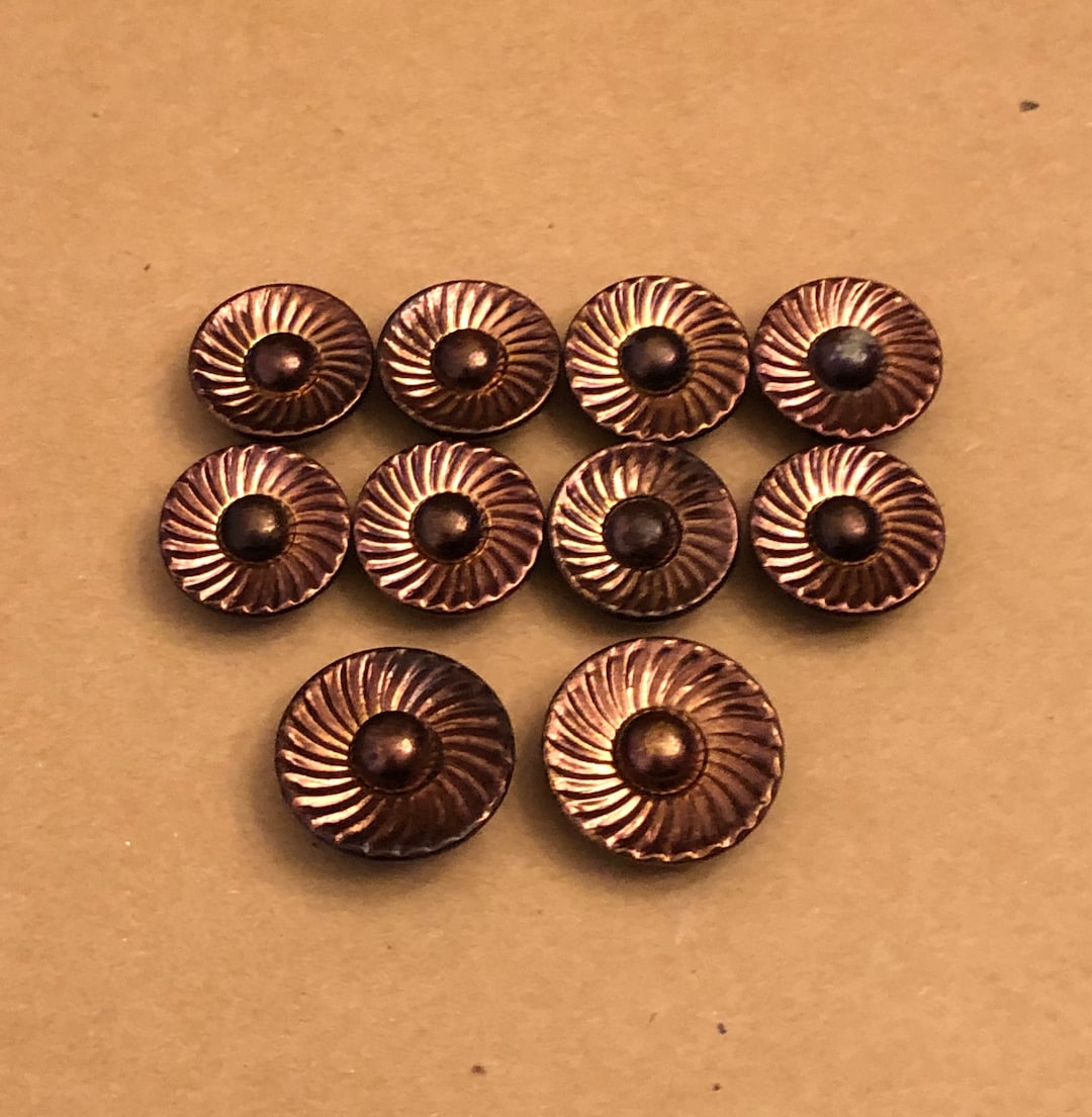 Vintage Copper Metal Buttons: Sunburst Swirl Design, Lot of 10 - Etsy