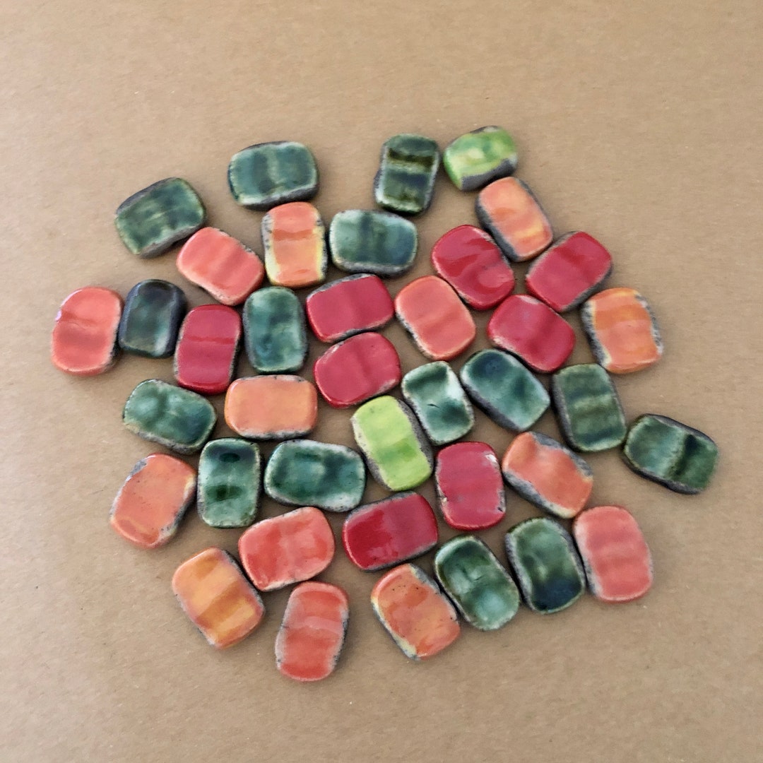 Keith Oconnor Handmade, Raku, Rectangle, Chicklet Beads in Your Choice ...